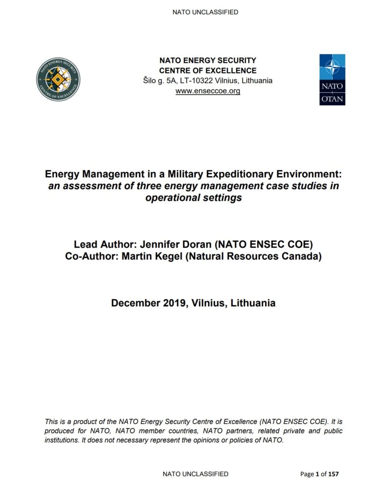 Energy Management in a Military Expeditionary Environment: an ...